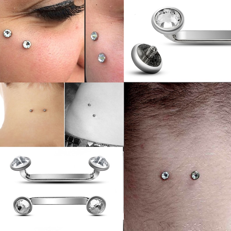 Titanium Surface Piercing Dermal Piercing Implant - Etsy
