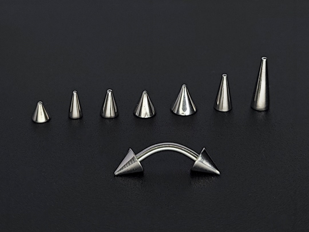Spike Eyebrow Stud Piercing Titanium Cone/spike 18G 16G 14G Rook ...