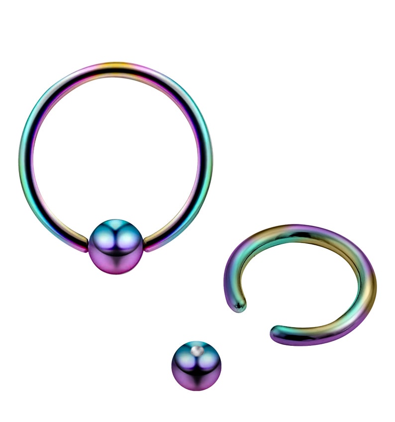 Titanium Ball Hoop Ring: Captive Bead Body Piercing Jewelry - Etsy ...