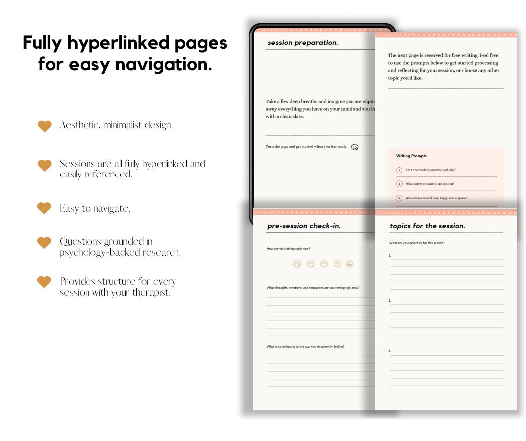 My Therapy Journal | GUIDED Therapy Journal | Self-help Journal | Self ...