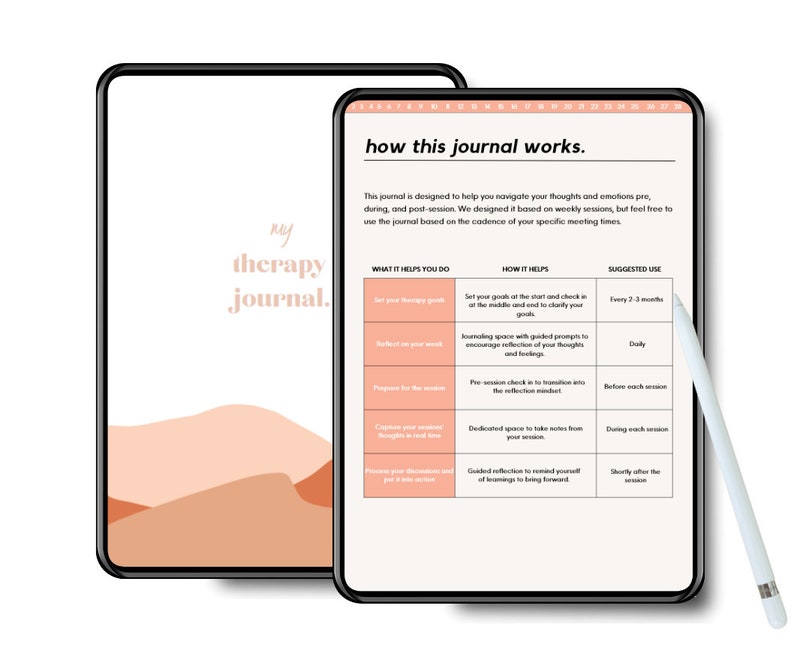 My Therapy Journal | GUIDED Therapy Journal | Self-help Journal | Self ...