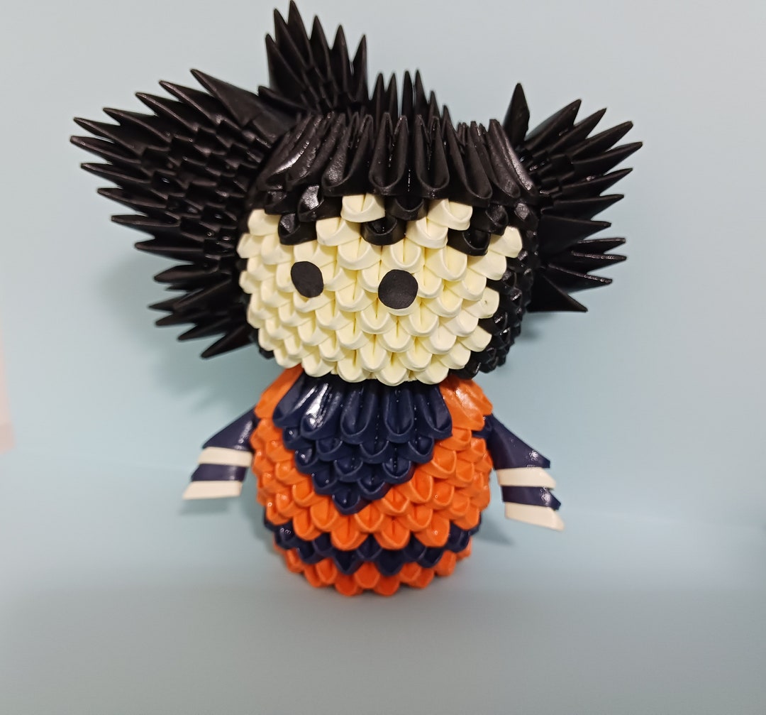 Son Goku in 3D Origami - Etsy