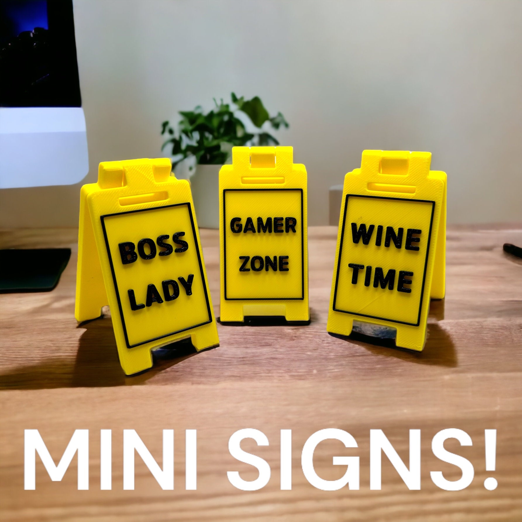 Mini Floor Signs - Wet Floor Signs - Jokes for Office Desk or Home ...
