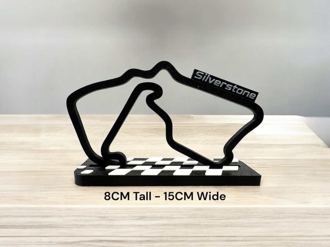 F1 Racing Track 3D With Chequered Custom Stand - 8X15X5CM - Ideal Mini ...