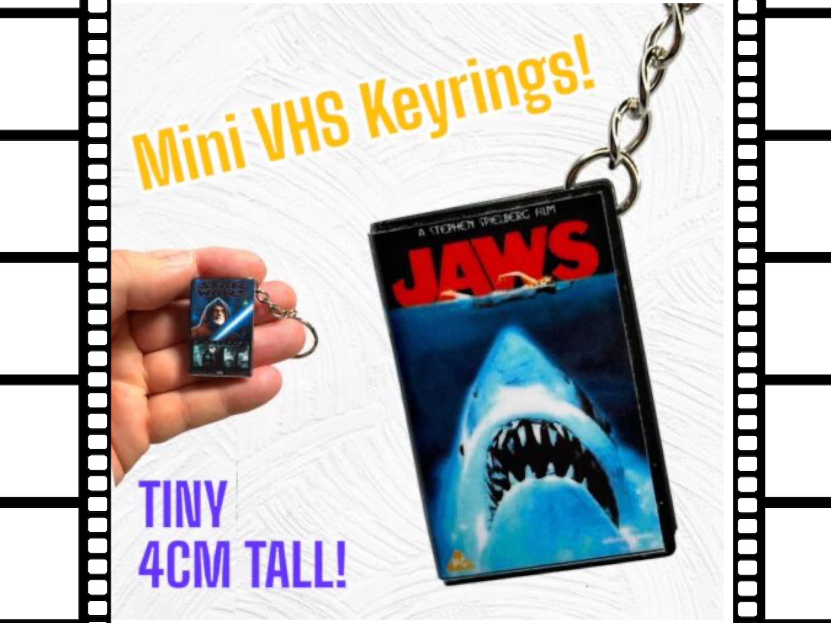JAWS VHS Video Box Keyring Retro Micro Keychain - Etsy