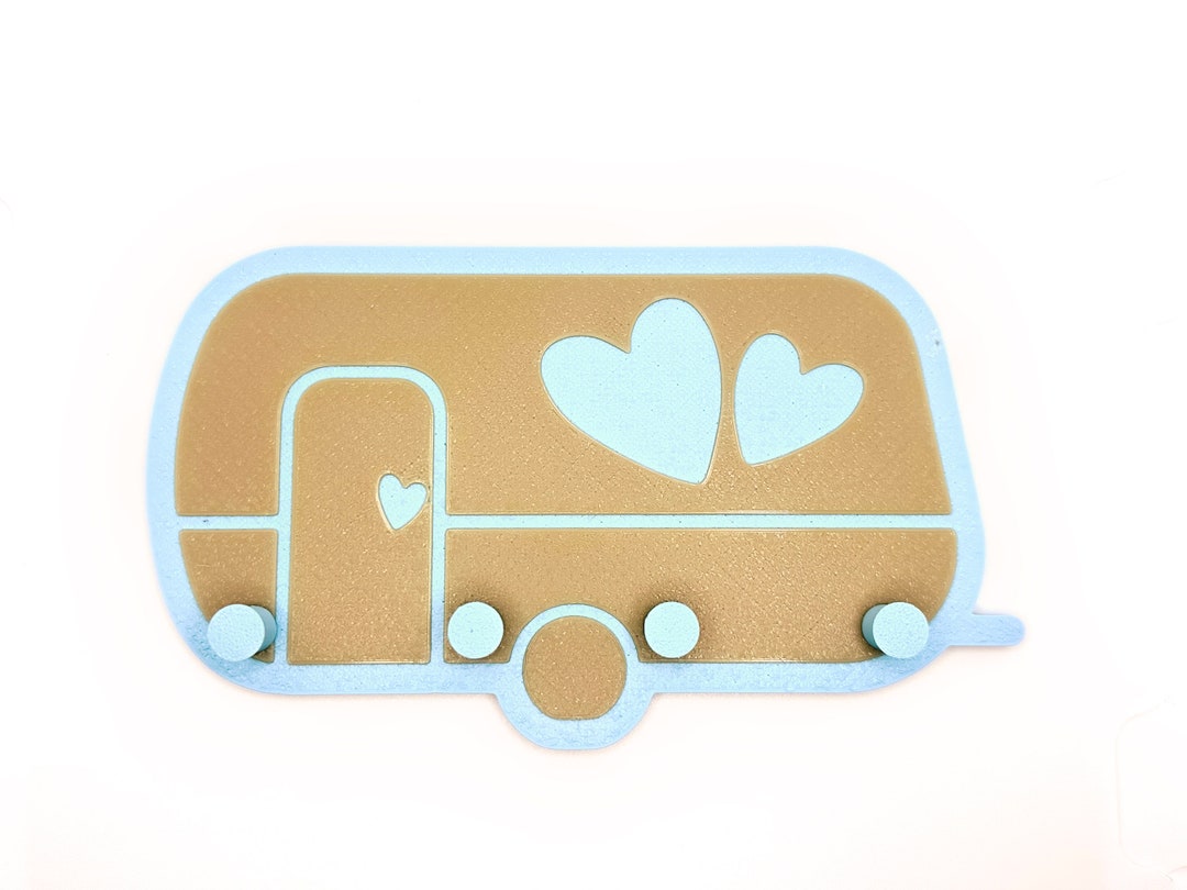 Caravan Key Holder Rack 14CM Love Caravan Hook Storage Organise Keys ...