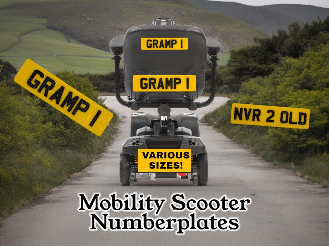 Mobility Scooter Mini Numberplates Personalised Novelty Number Plate ...