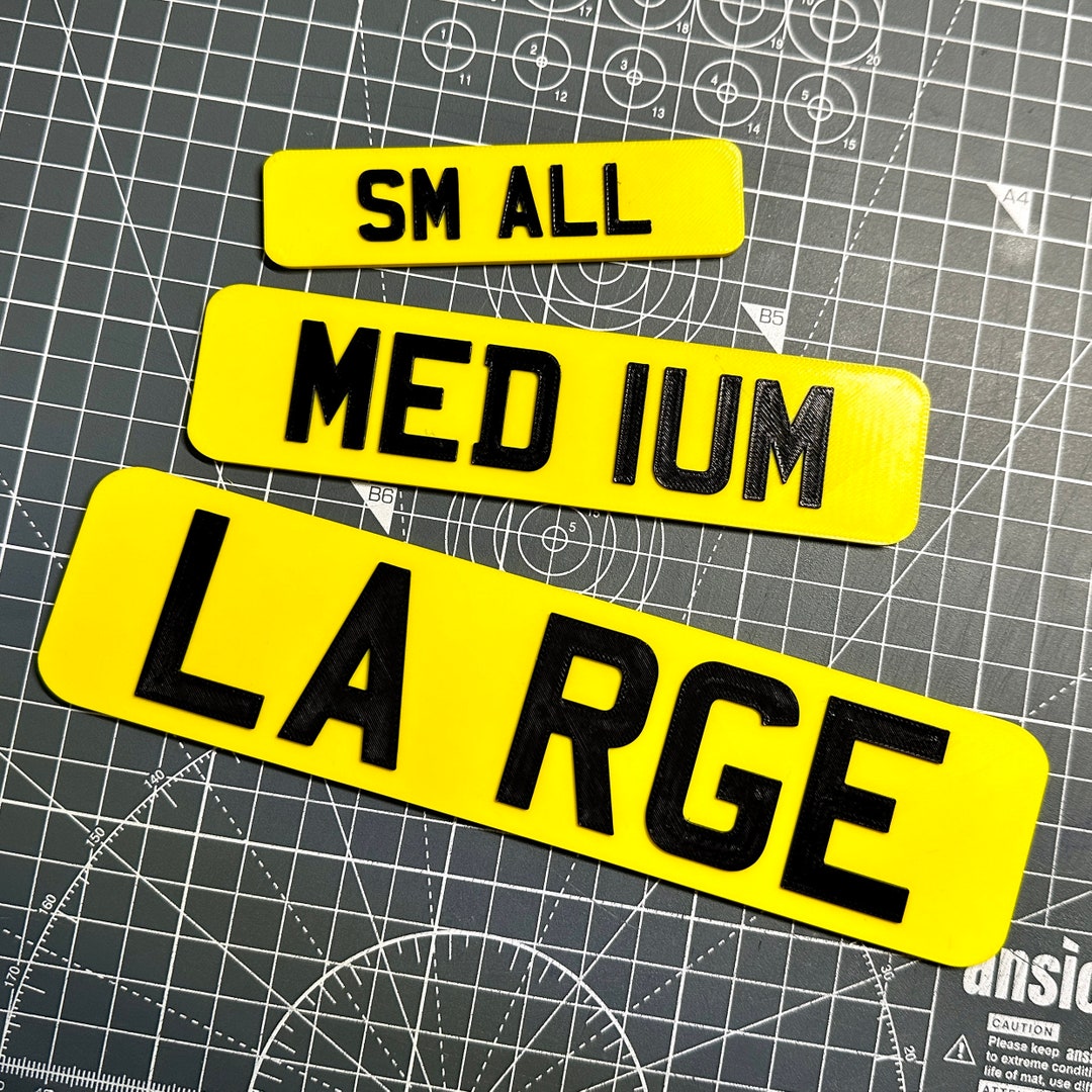 NUMBERPLATE Mini Signs - UK Style Novelty Gift Personalised Item ...