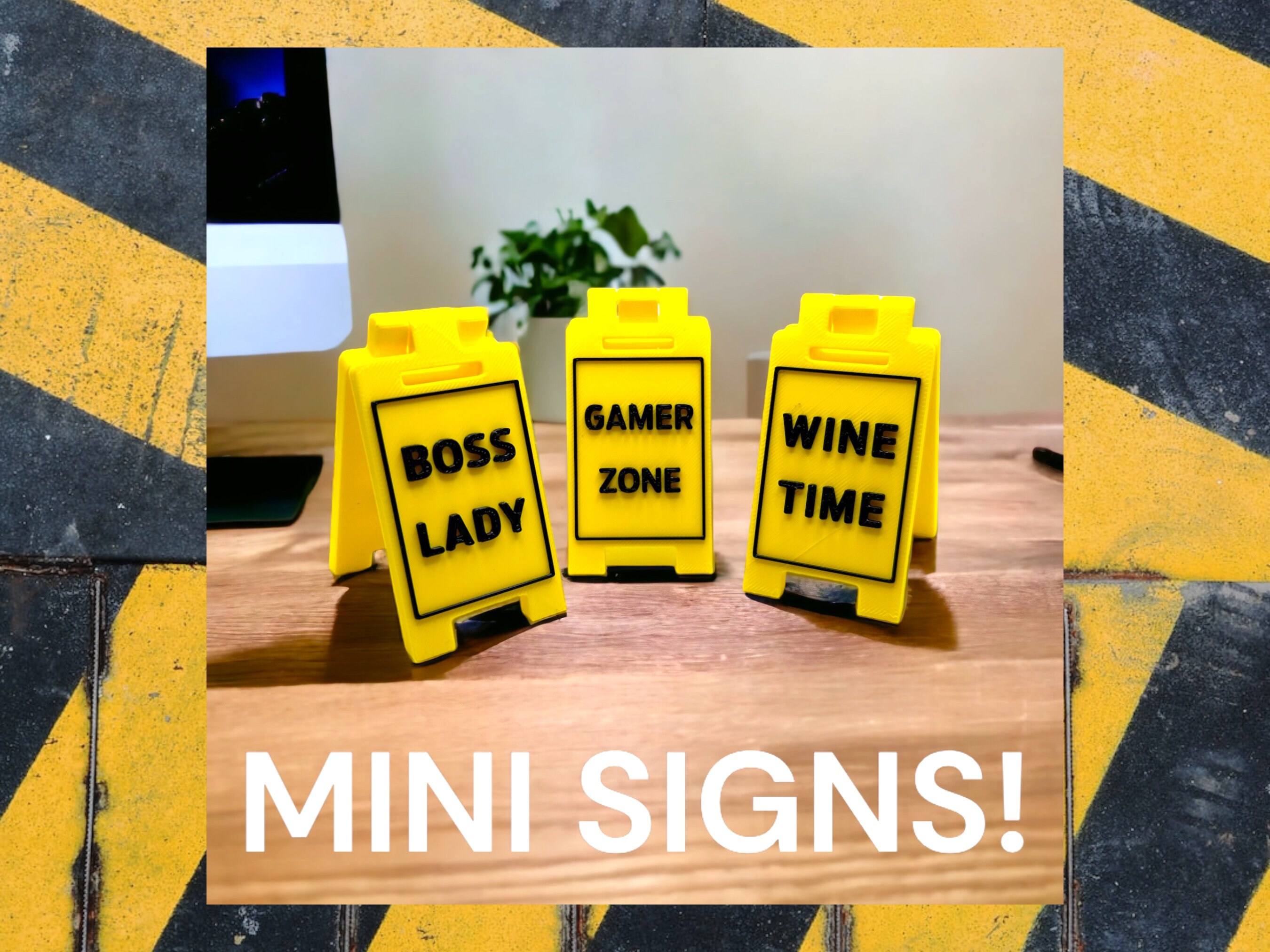 Mini Floor Signs - Wet Floor Signs - Jokes for Office Desk or Home ...