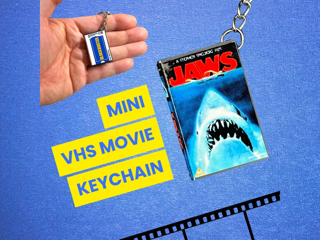 JAWS VHS Video Box Keyring Mini VHS Retro Keychain - Etsy