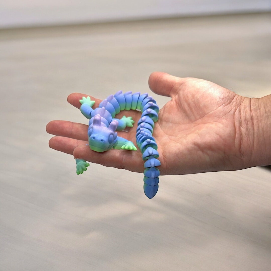 Rainbow Dragon Fidget Toy Unique Sensory Relaxation Aid 25cm Matte ...