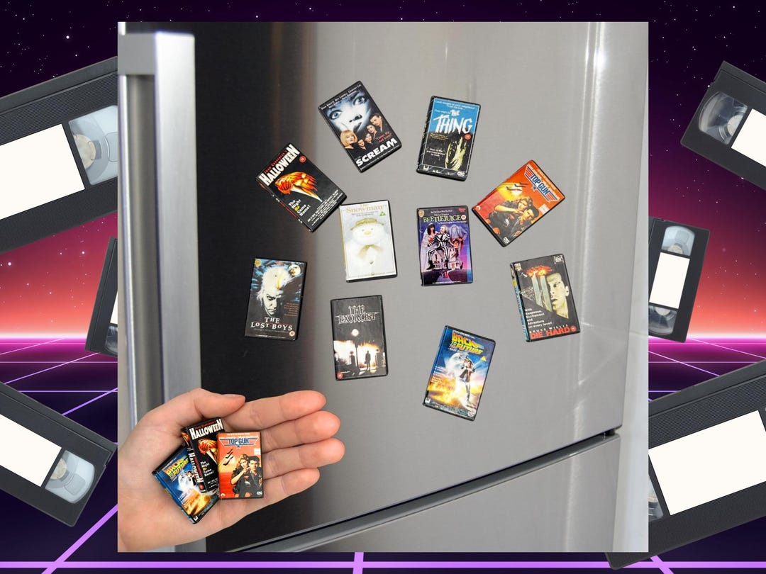 Mini VHS Fridge Magnet – Retro Movie Gift – Personalised Film Replica ...