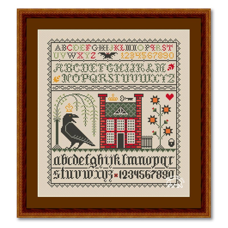 Raven Cross Stitch - Etsy