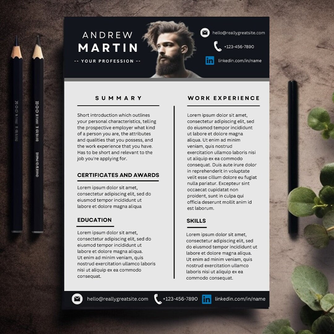 Academic Resume Template, Professor Resume Template, CV Academic, Cv ...