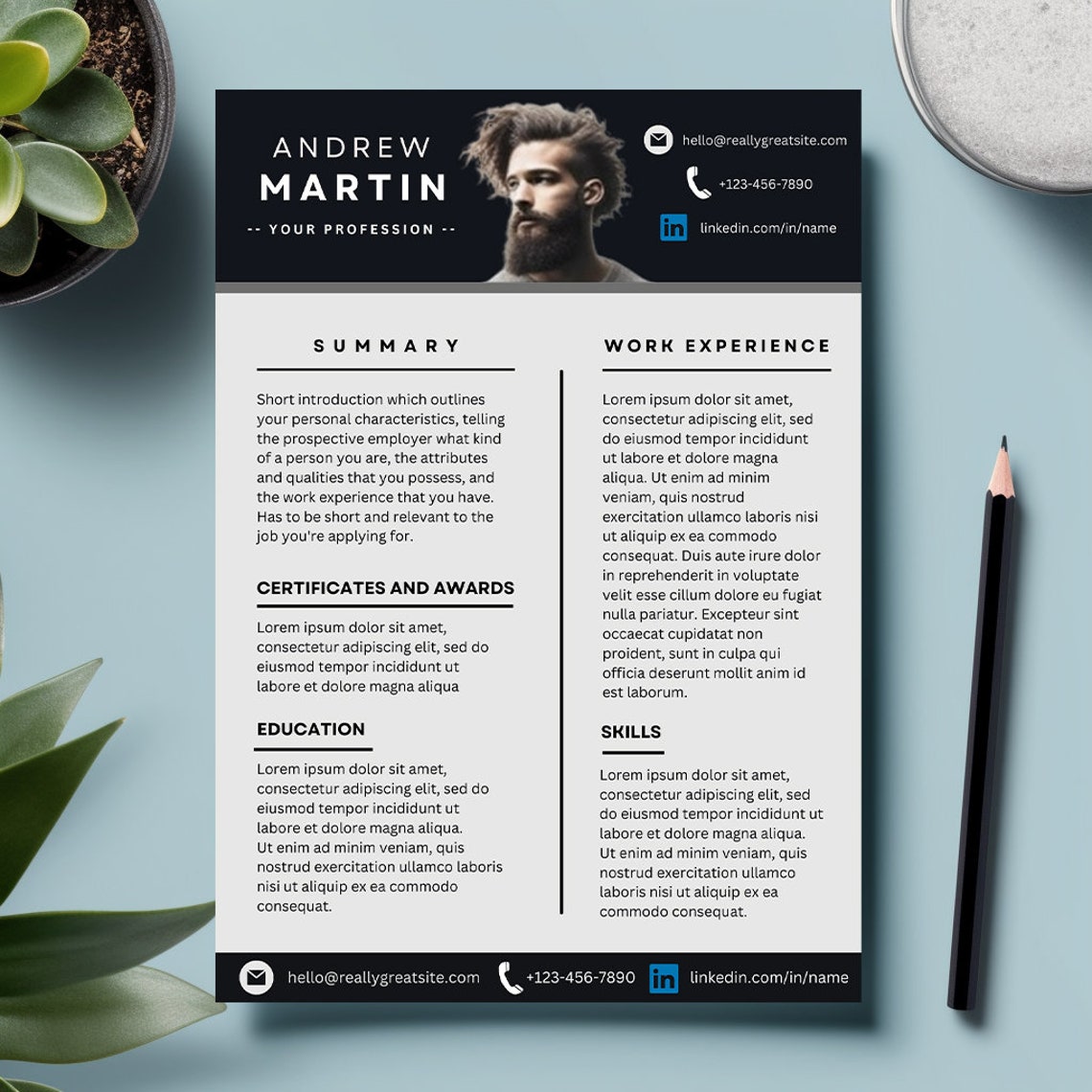 Academic Resume Template, Professor Resume Template, CV Academic, Cv ...