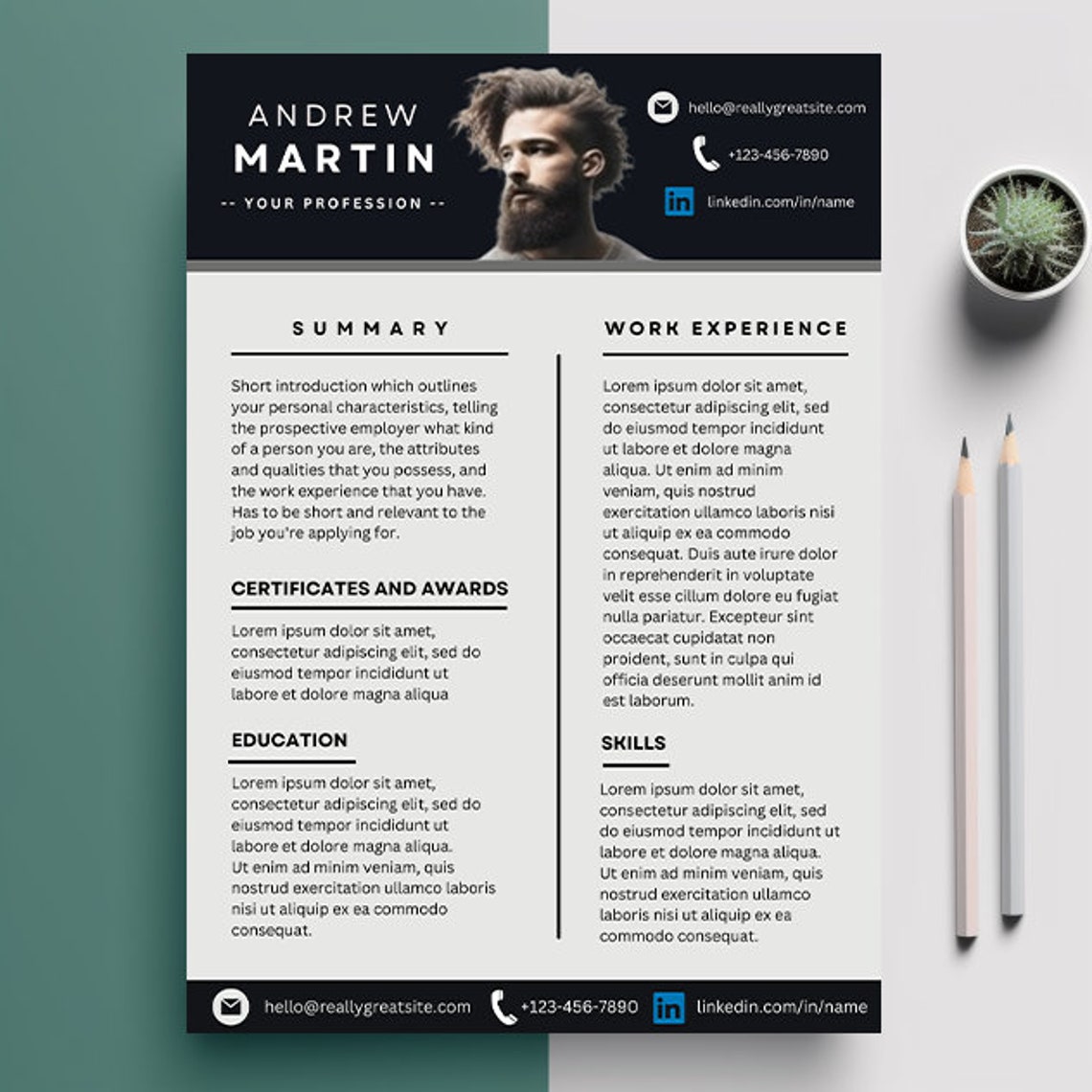 Academic Resume Template, Professor Resume Template, CV Academic, Cv ...