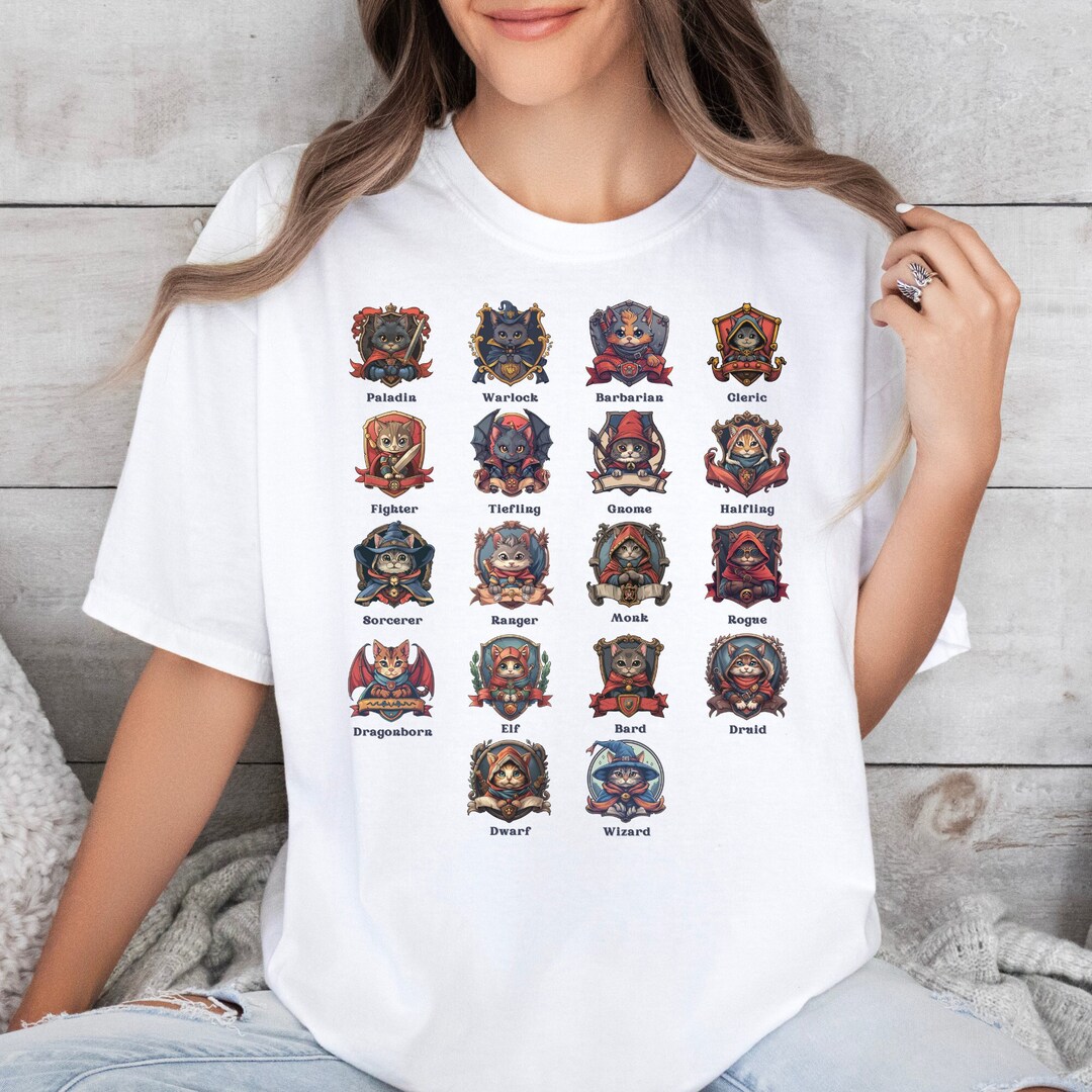 Dnd Cats Shirt Dungeons & Dragons Shirt for Dungeon Master Gift Dnd ...