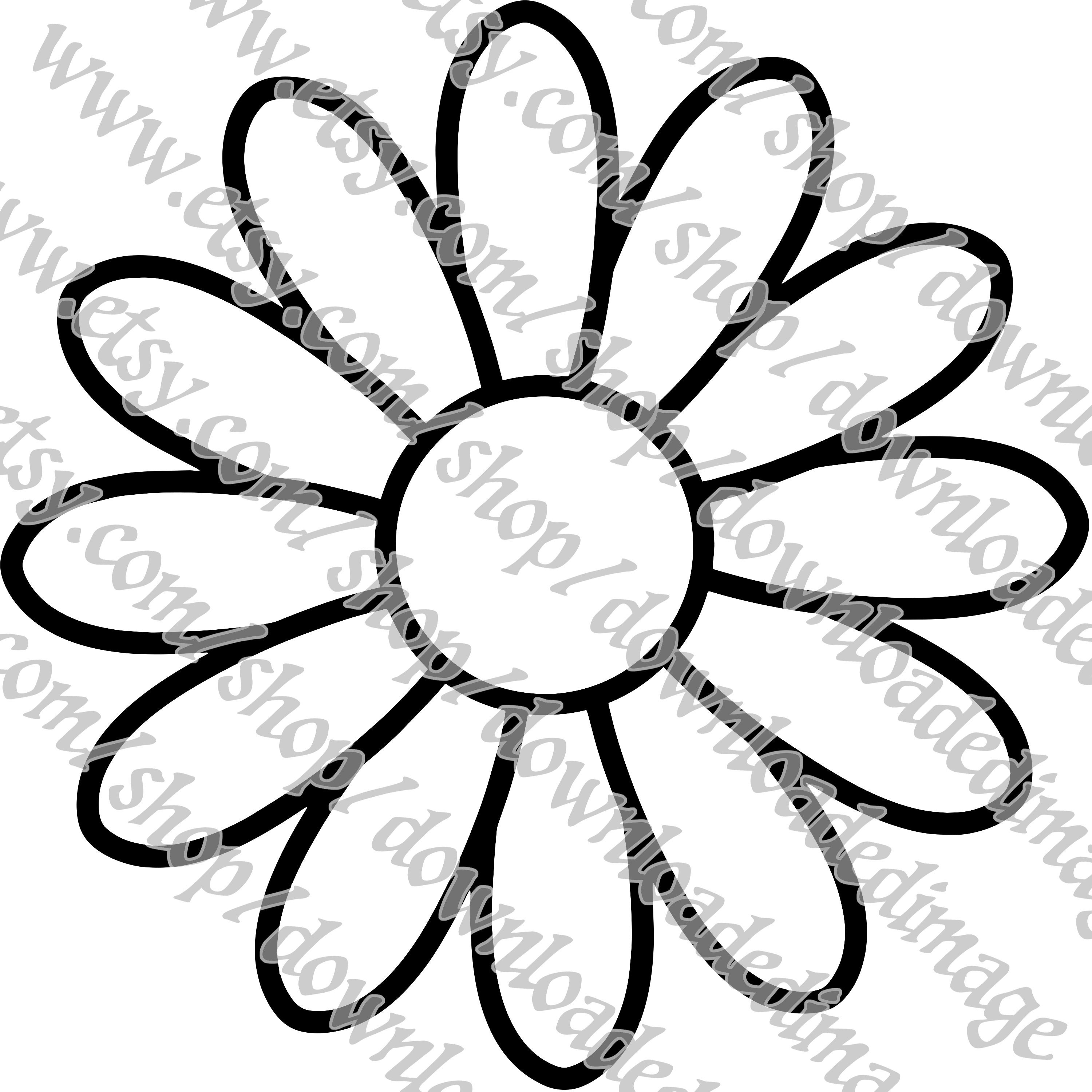 Daisy SVG, Flower PNG, AI, Daisy Outline for Cricut - Etsy