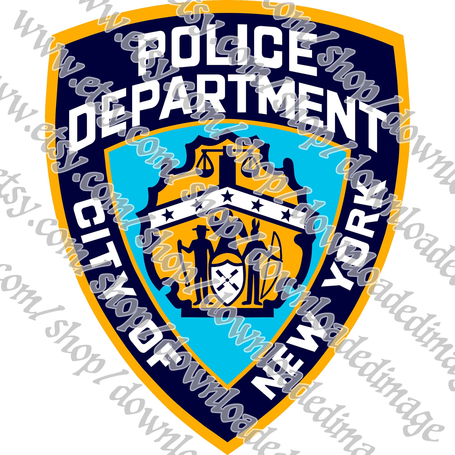 NYPD Patch PNG, JPF, New York City Police Department - Etsy