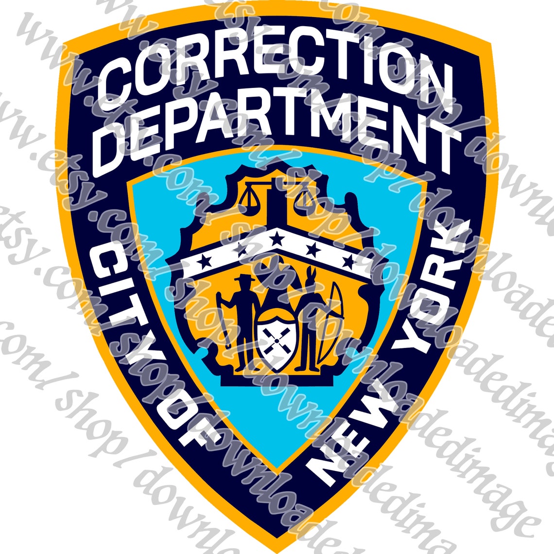 New York City Corrections Patch Png, Jpf, NYC Correction Department - Etsy