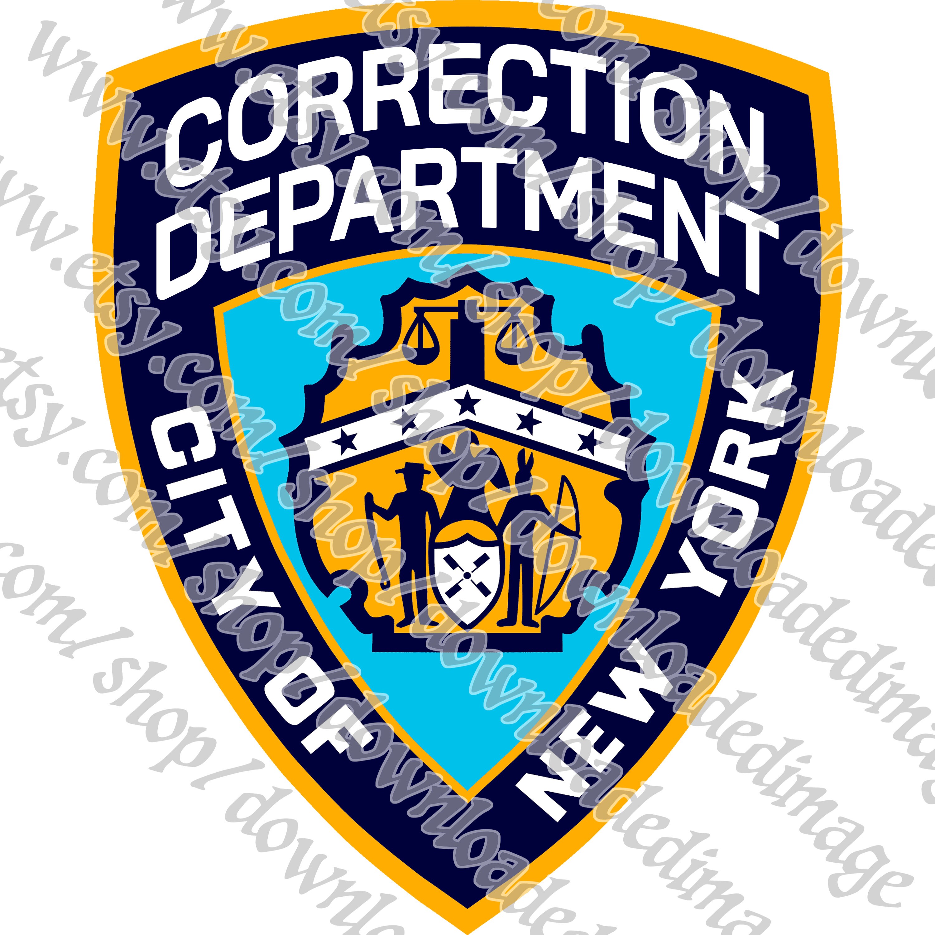 New York City Corrections Patch Png, Jpf, NYC Correction Department - Etsy