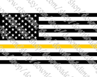 Thin Gold Line Distressed Flag SVG, 911 Dispatch PNG, 911 Dispatcher ...