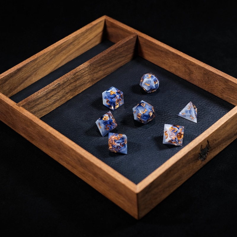 Dice Tray Leather Walnut - Etsy