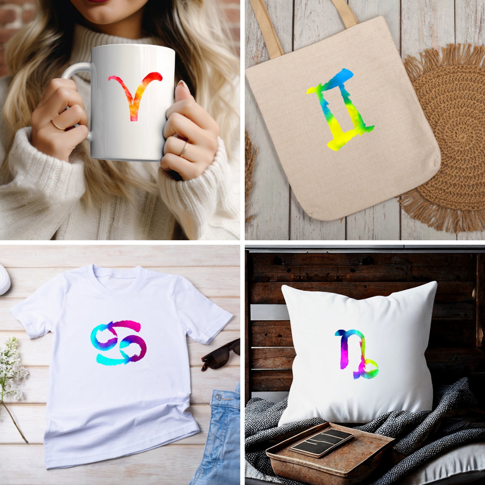 Birth Symbol Sign Watercolor SVG PNG Clipart Files Cricut Month ...