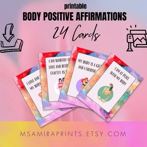 Digital Body Positive Affirmations Cards Deck | Printable Self-love ...