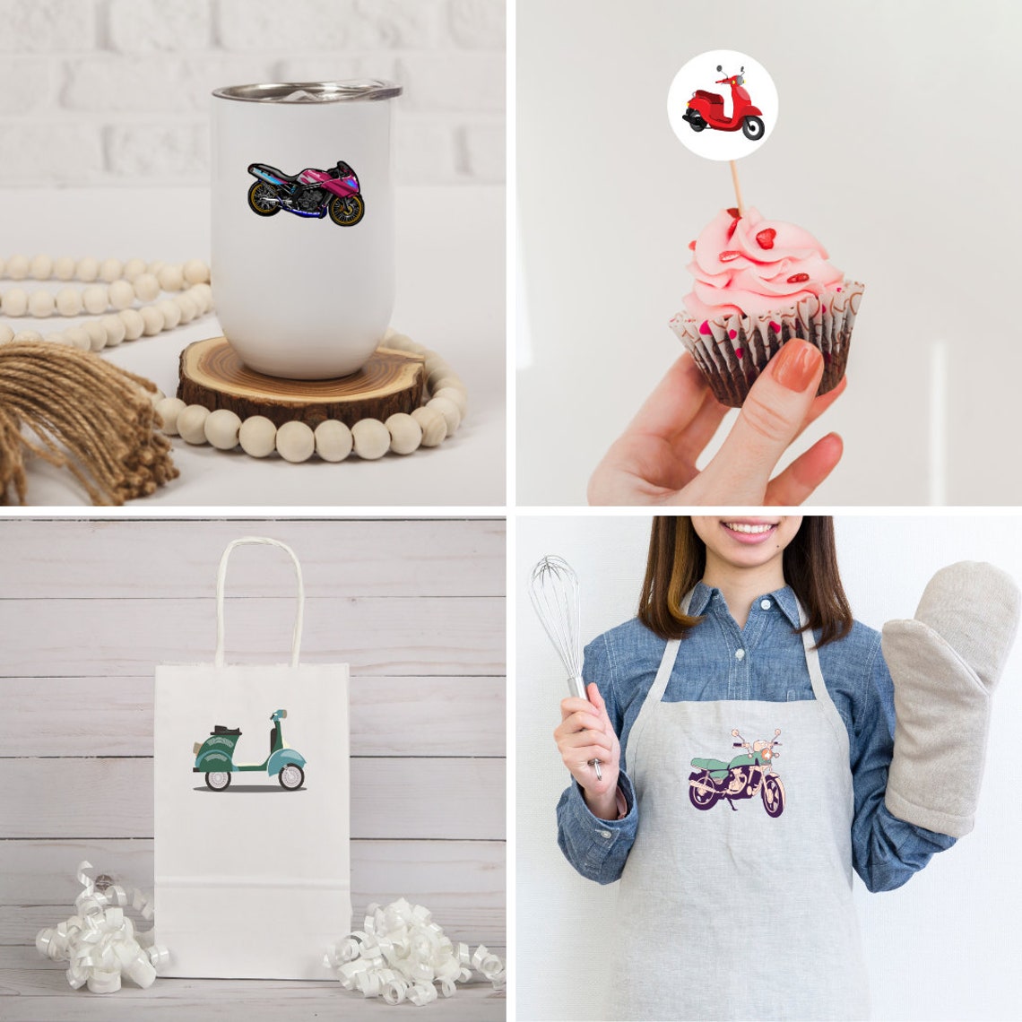 Motorcycle SVG PNG Clip Art Bundle Watercolor Files for Cricut Mega ...