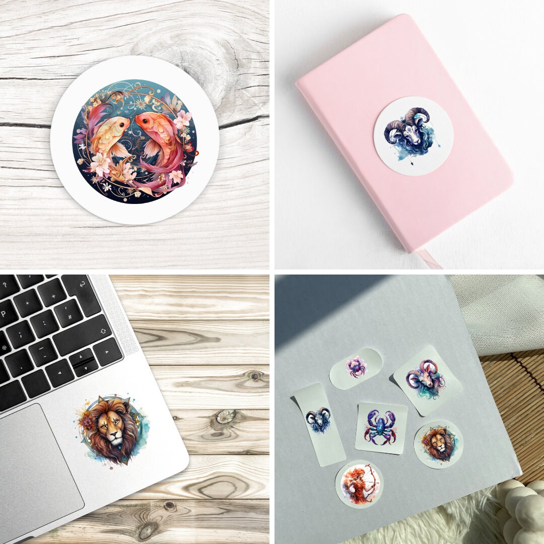 Birth Sign Watercolor SVG PNG Clipart Files Cricut Month Silhouette ...