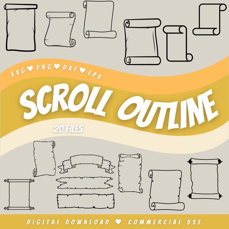 Scroll Svg - Etsy
