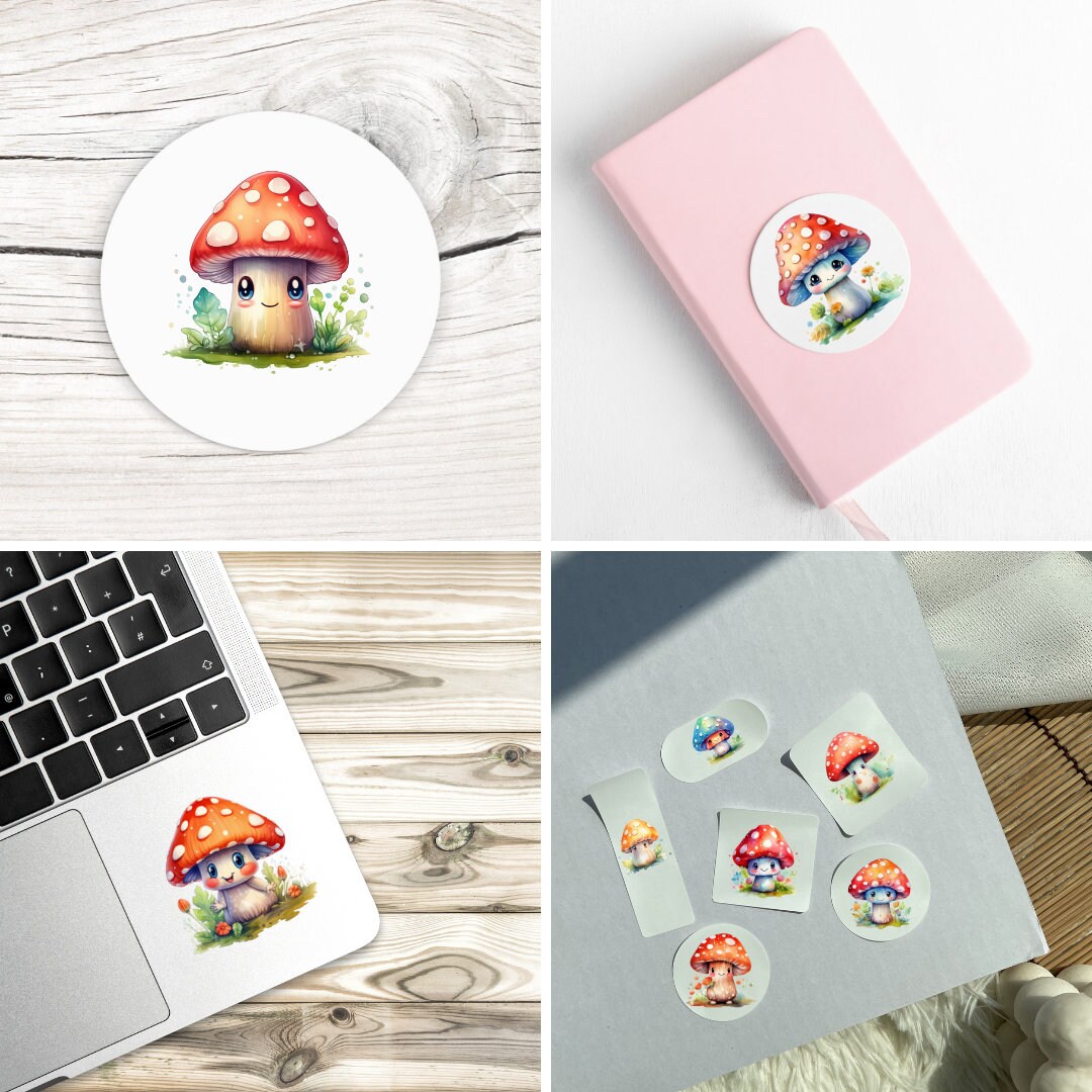 Cute Mushroom SVG PNG Clipart Bundle for Cricut Magic Mega Pack ...