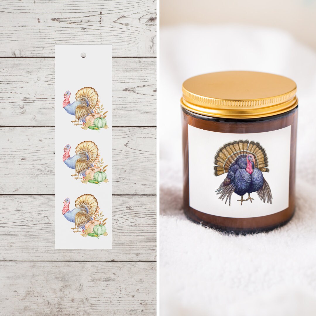 Turkey Watercolor SVG PNG Clipart Bundle Watercolor Files for Cricut ...