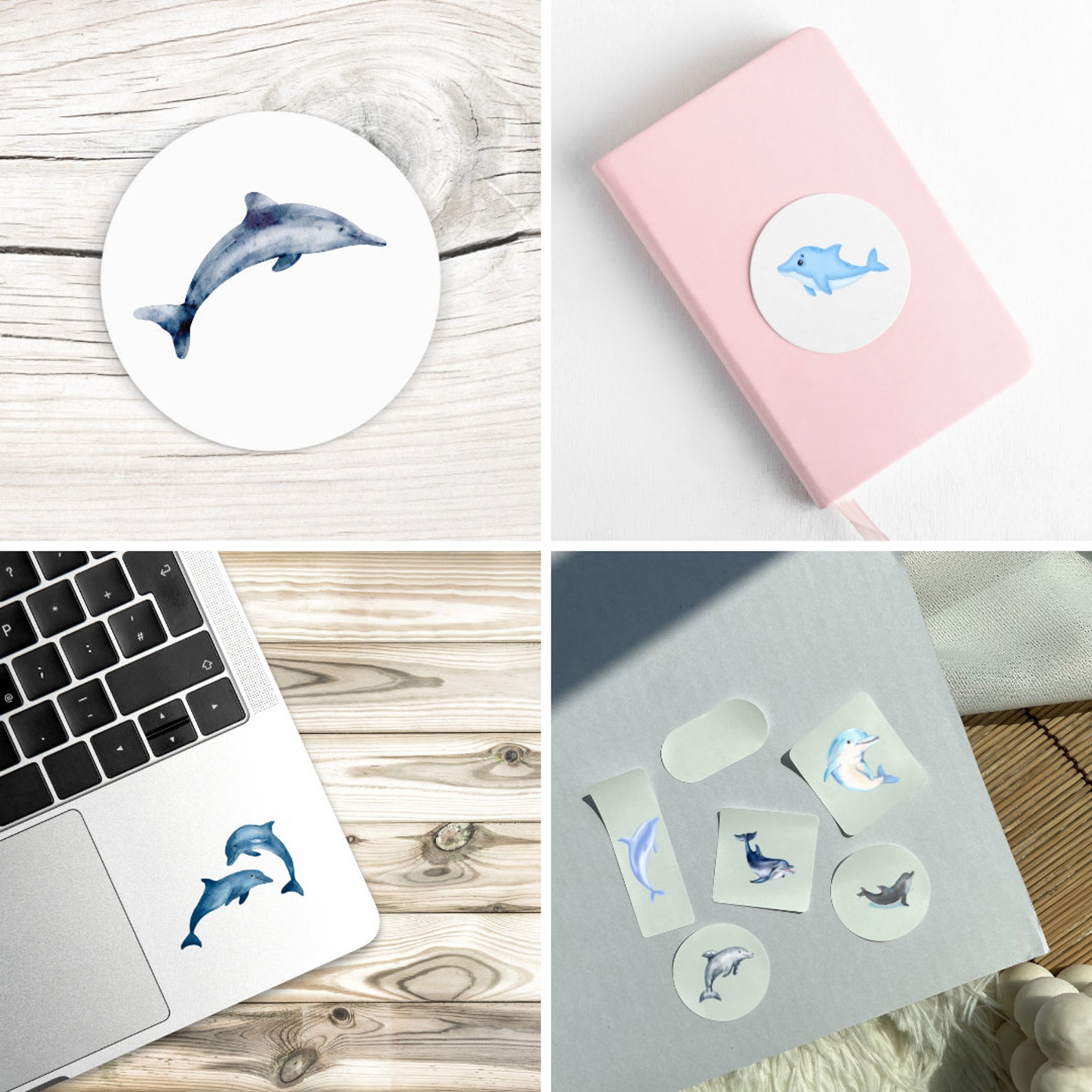 Dolphin Watercolor SVG PNG Clipart Bundle Files for Cricut Baby Mega ...
