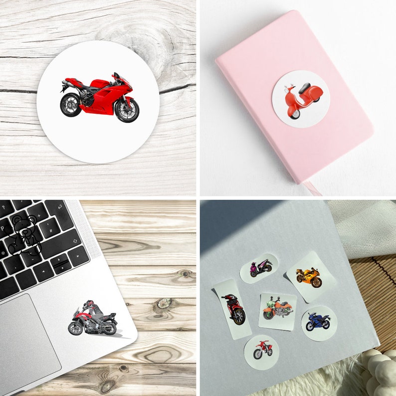 Motorcycle SVG PNG Clip Art Bundle Watercolor Files for Cricut Mega ...