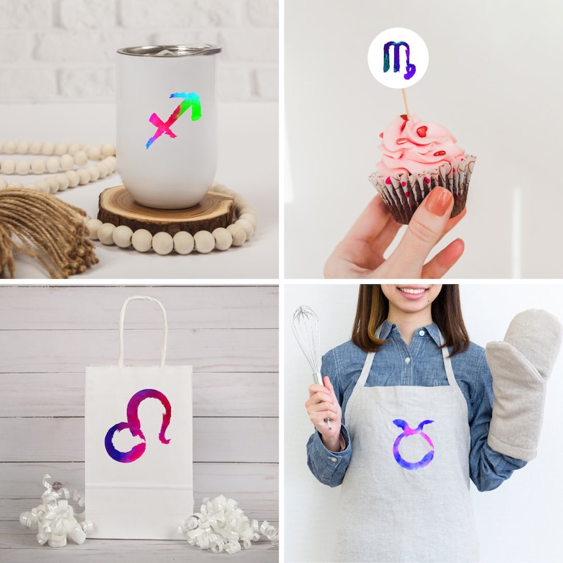 Birth Symbol Sign Watercolor SVG PNG Clipart Files Cricut Month ...