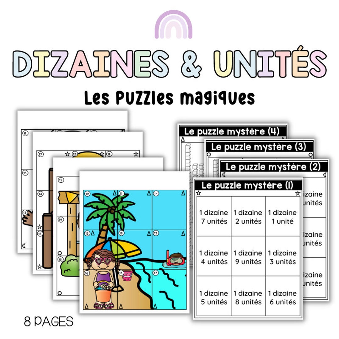 Les Dizaines Et Les Unités Jeu éducatif Pour Enfant Support - Etsy