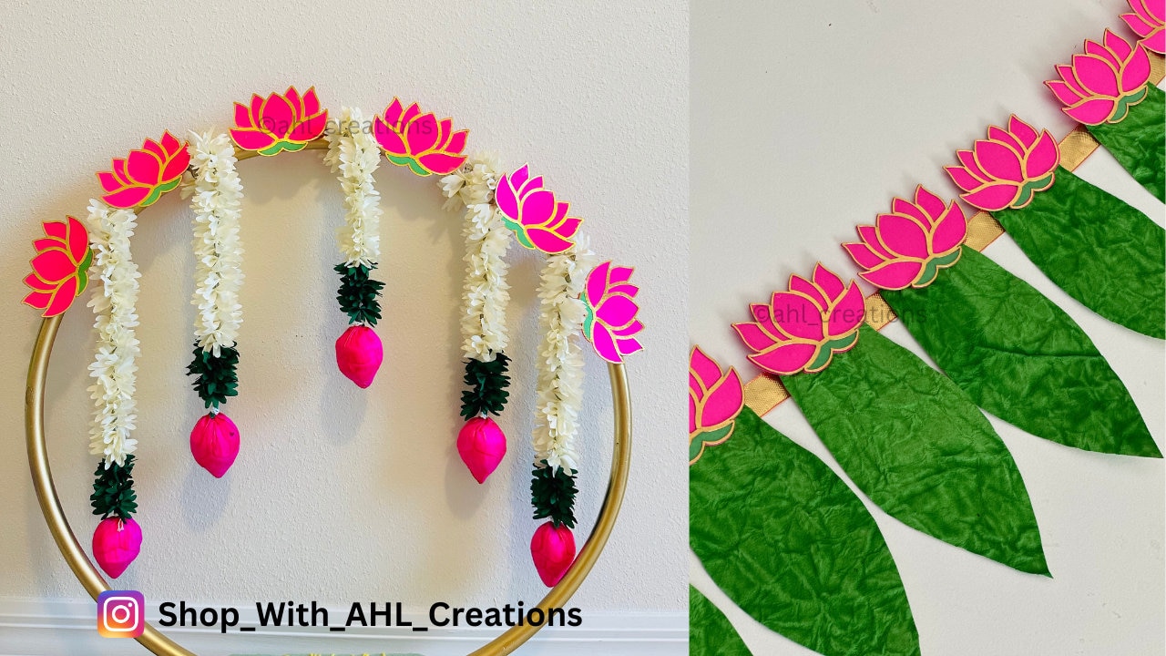 Lotus Cutouts and Toran for Festival Decor | Eco-friendly Handmade ...