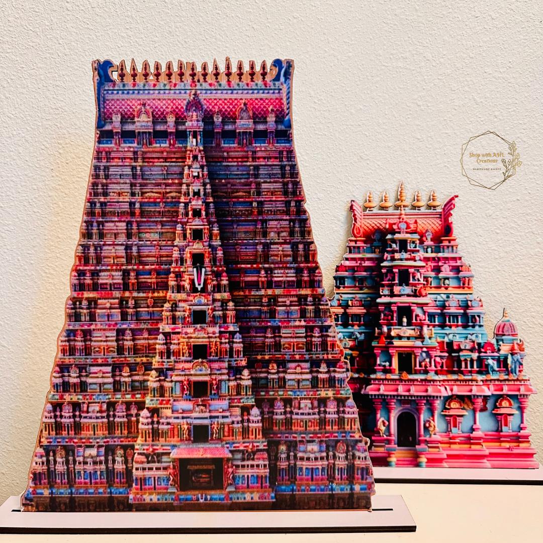 Meenakshi Amman & Ranganatha Swamy Temple Golu Set: Laminated MDF ...