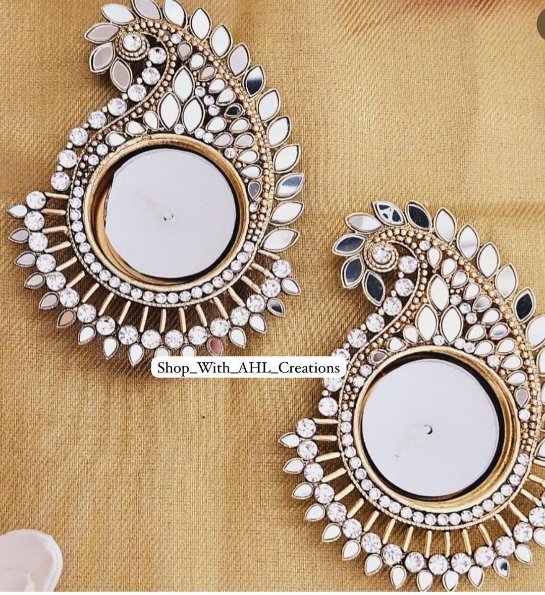 T- Light Diya Holder | Peacock Diya Holders |indian Festival Lights ...