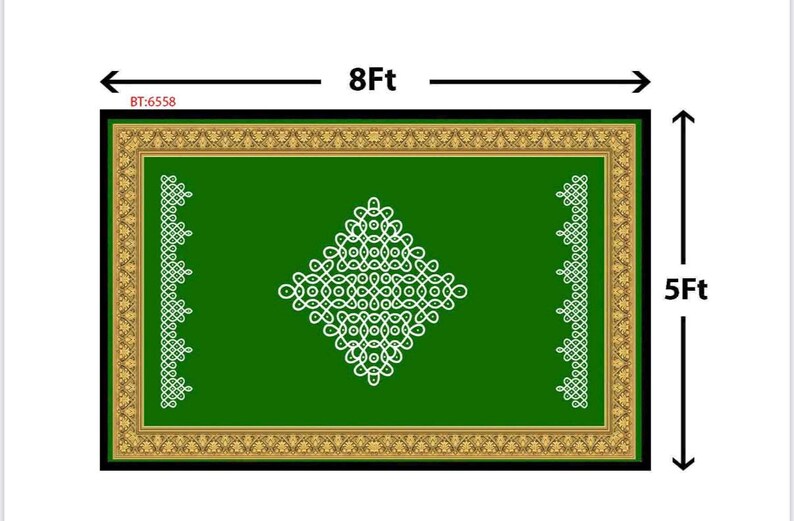 Rangoli Kolam Backdrop Cloth: Pooja Decor, Religious Ceremony, Washable ...