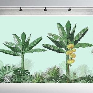 Green Banana Tree Backdrop Cloth for Pooja Decoration,satyanarayan ...