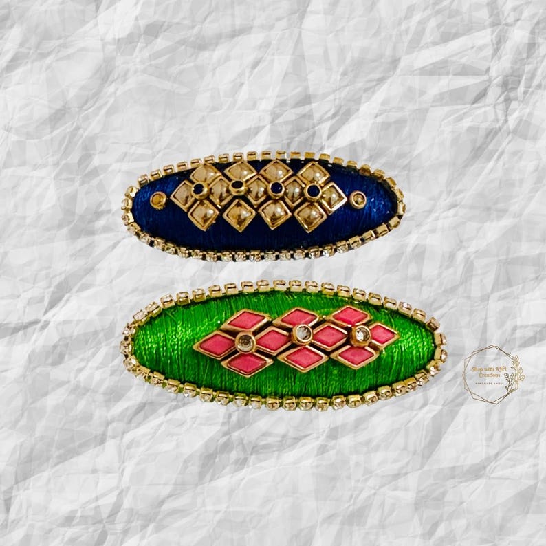 Saree Pins | Indian Style Saree Pin | Thread and Stone Saree Pins ...