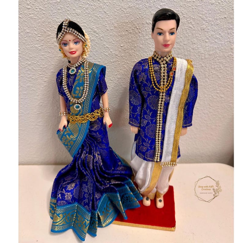 Indian Couple Dolls Set Desi Dolls Gruhaprvaesham or Wedding Decor and Gifts - Etsy