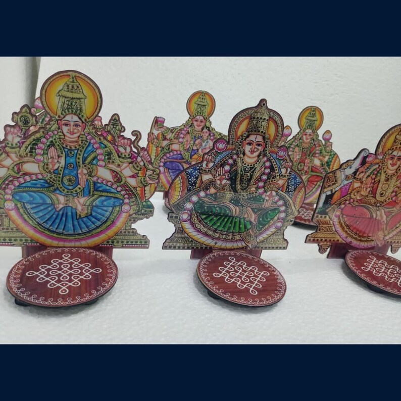 Ashtalakshmi Diya Holders HD Laminated Lakshmi Deepam Holders for ...