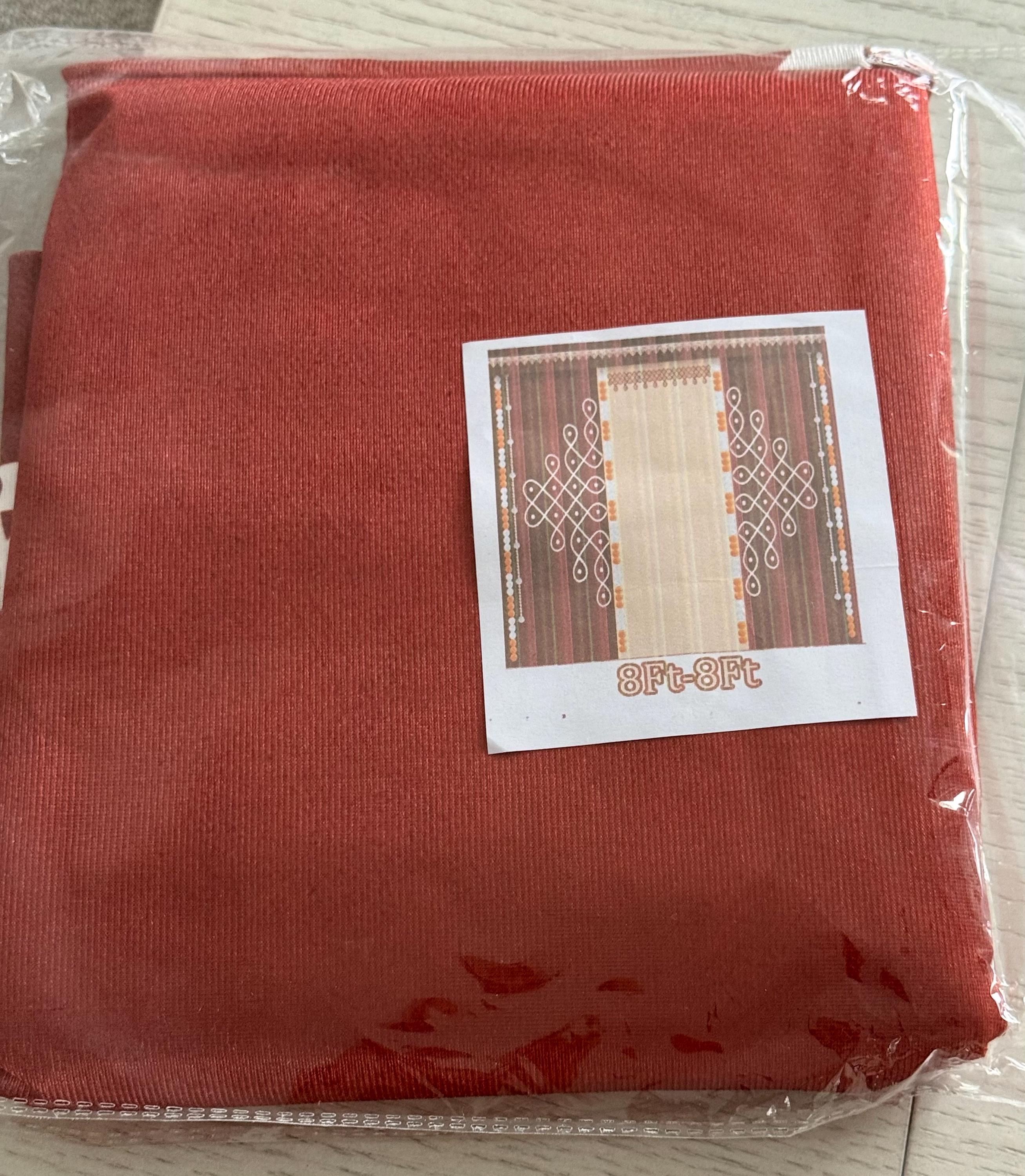 Kolam Backdrop in Terracota for Indian Festivals | Housewarming Decor ...