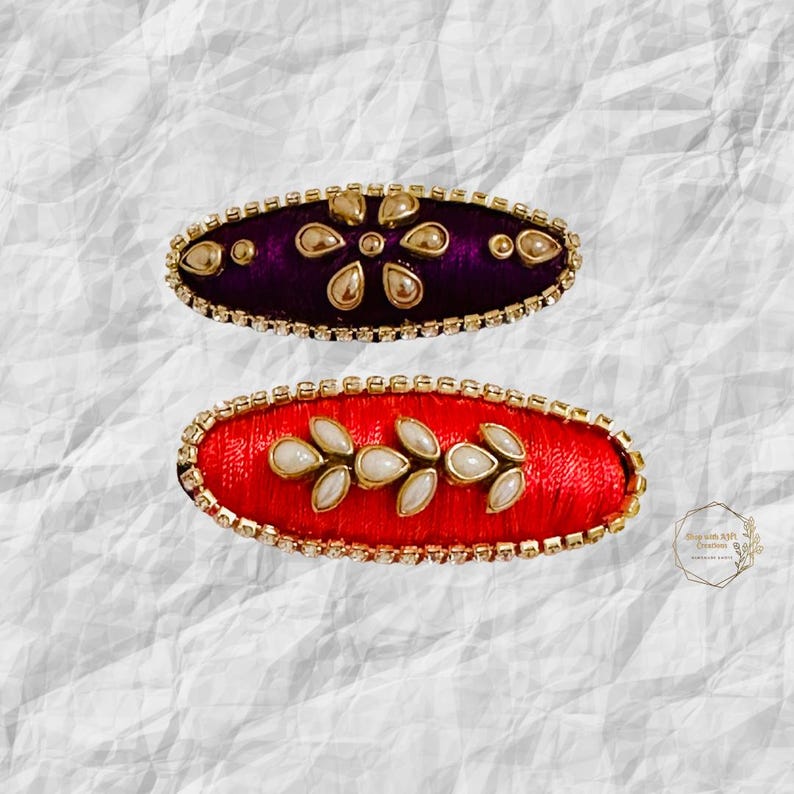Saree Pins | Indian Style Saree Pin | Thread and Stone Saree Pins ...