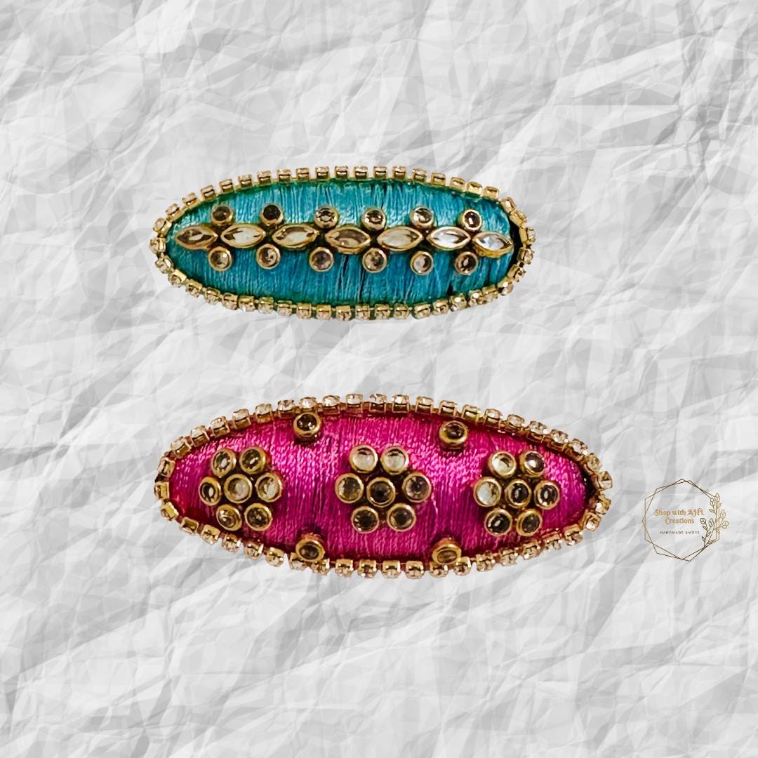 Saree Pins | Indian Style Saree Pin | Thread and Stone Saree Pins ...