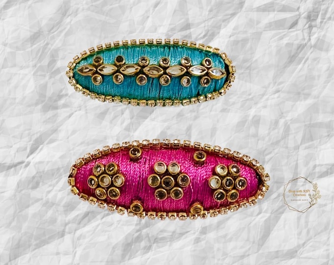 Saree Pins | Indian Style Saree Pin | Thread and Stone Saree Pins ...